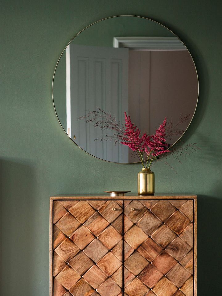 Champagne Round Mirror | Hudson Home
