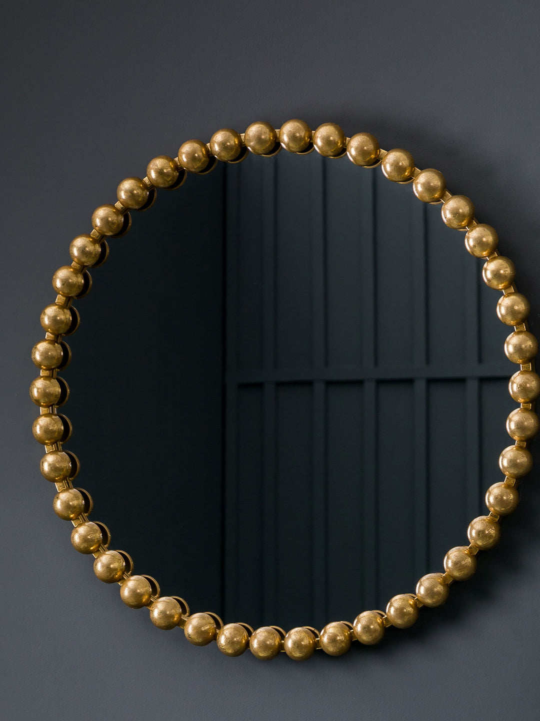 Bellagio Gold Bobble Round Mirror | Hudson Home