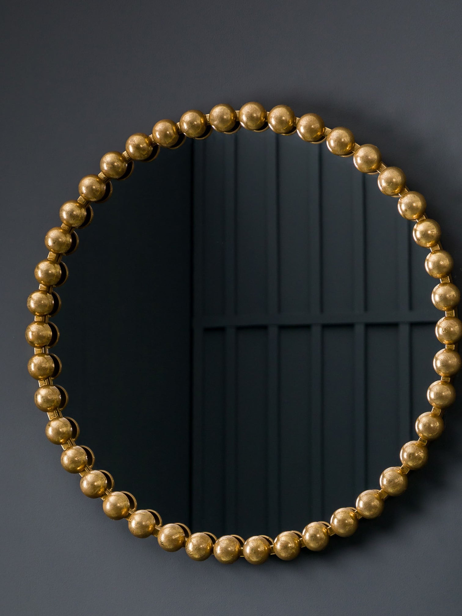 Bellagio Gold Bobble Round Mirror | Hudson Home
