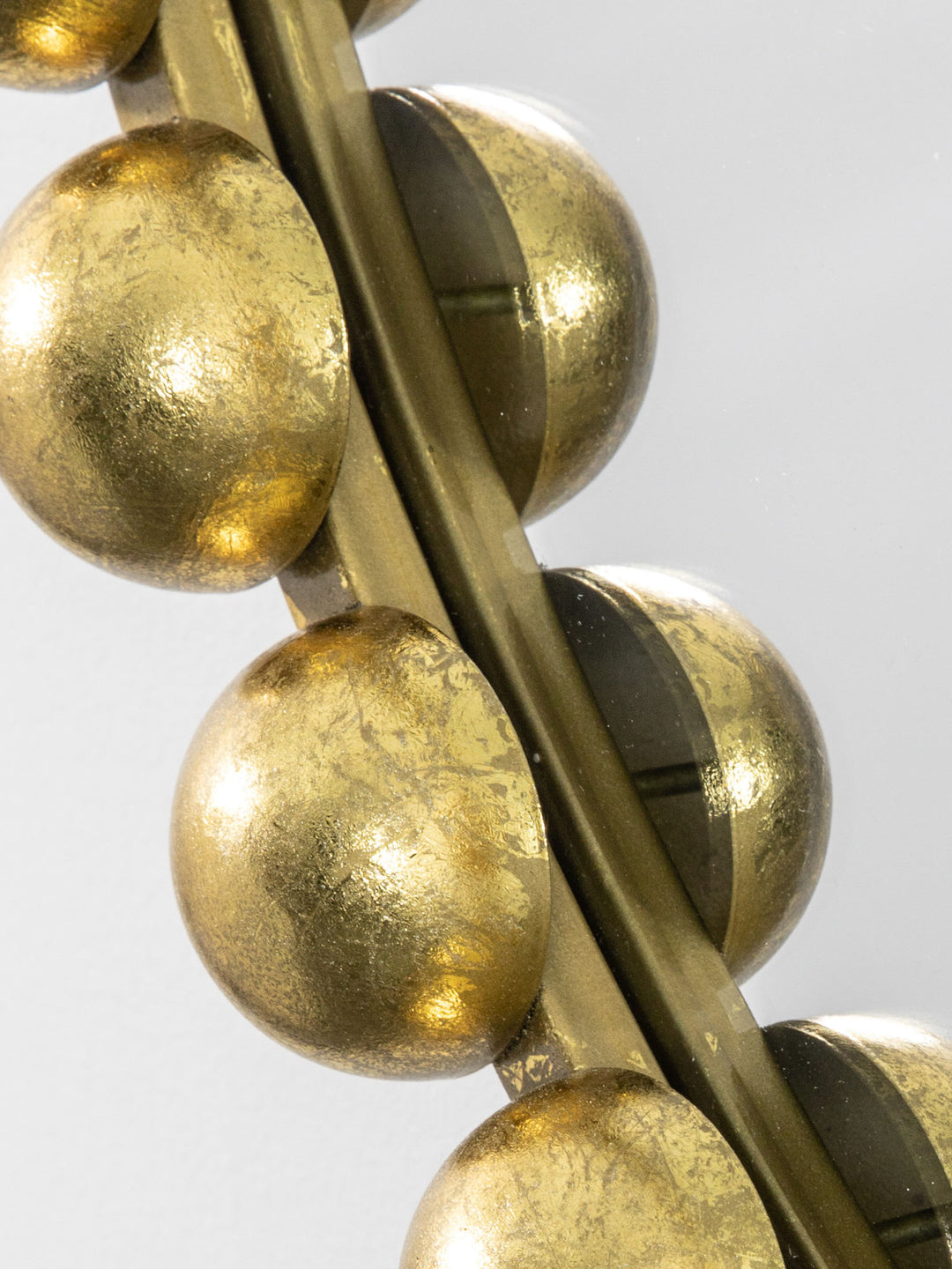 Bellagio Gold Bobble Round Mirror | Hudson Home