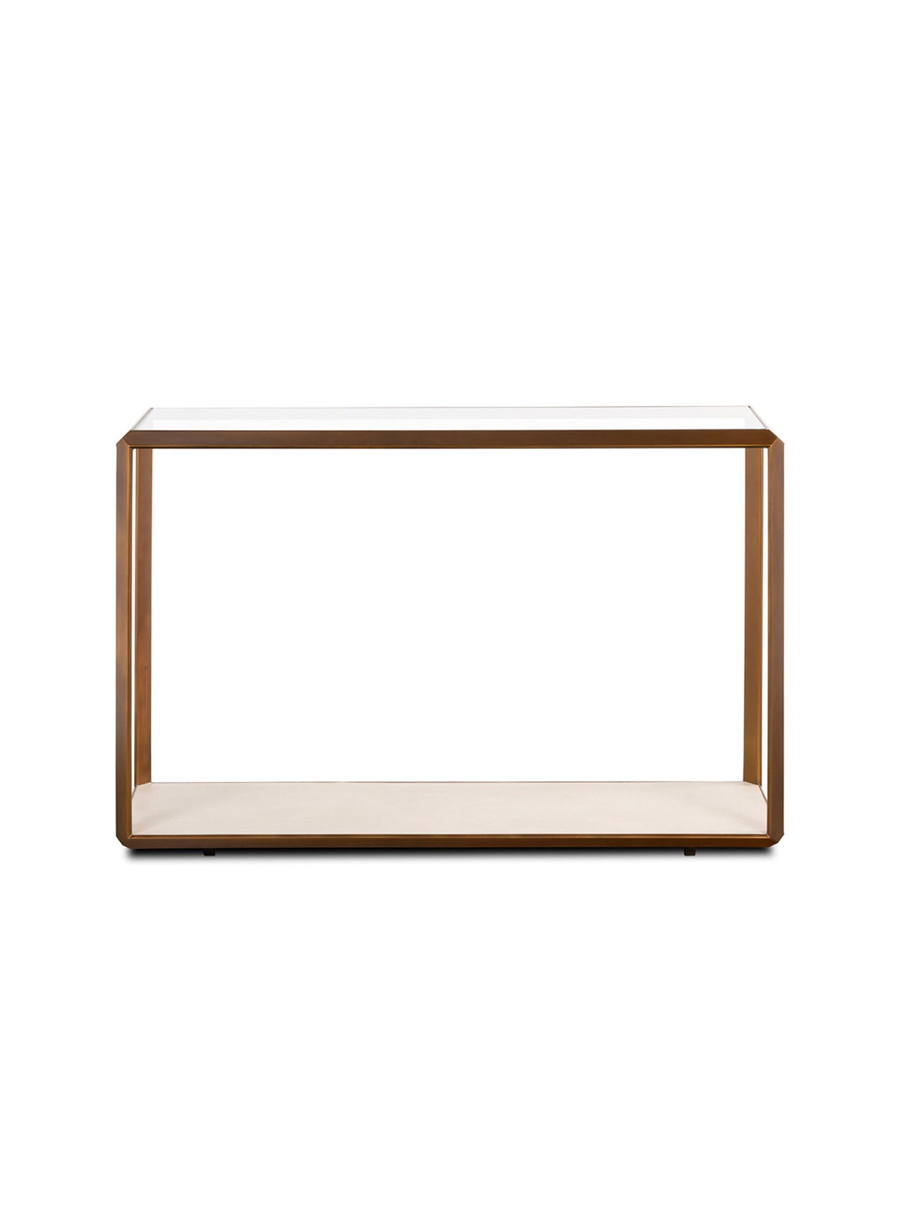 Emily Console Table with Antique Style Brass Surround | Hudson Home