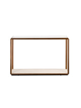 Emily Console Table with Antique Style Brass Surround | Hudson Home