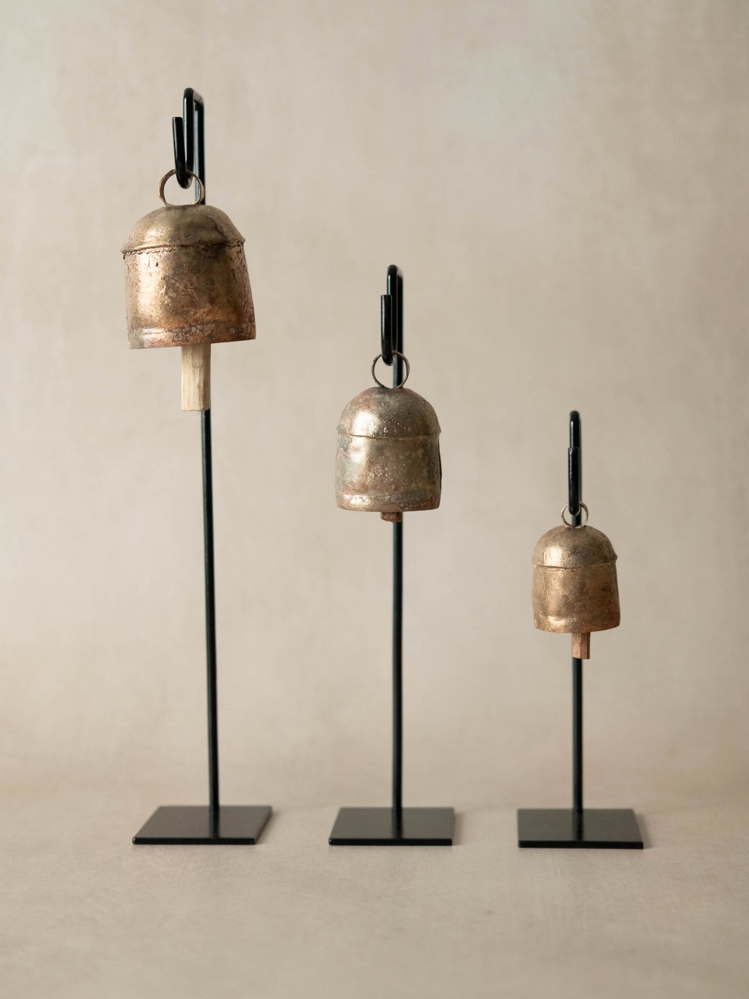 Cow Bells with Iron Stands | Hudson Home