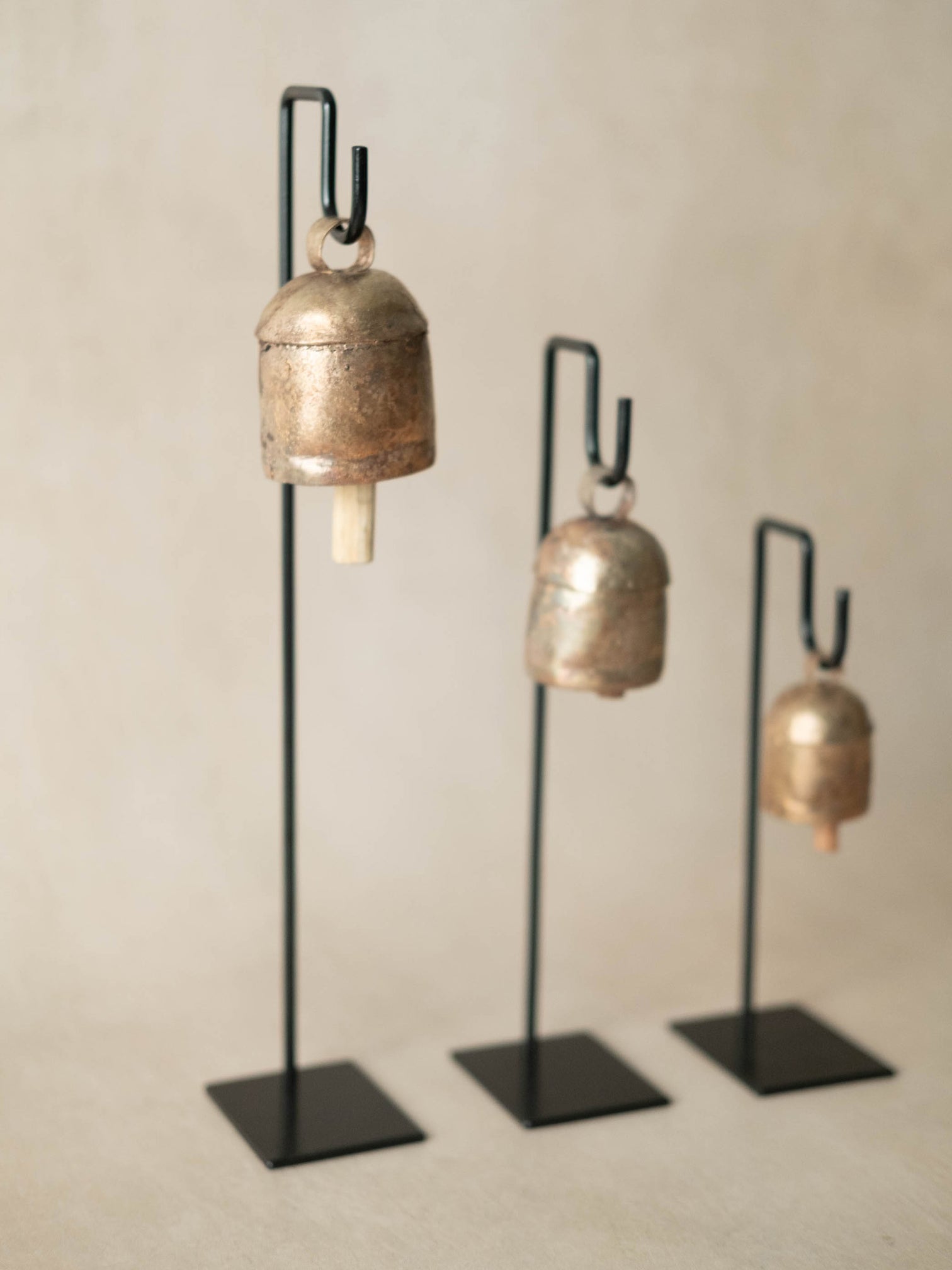 Cow Bells with Iron Stands | Hudson Home
