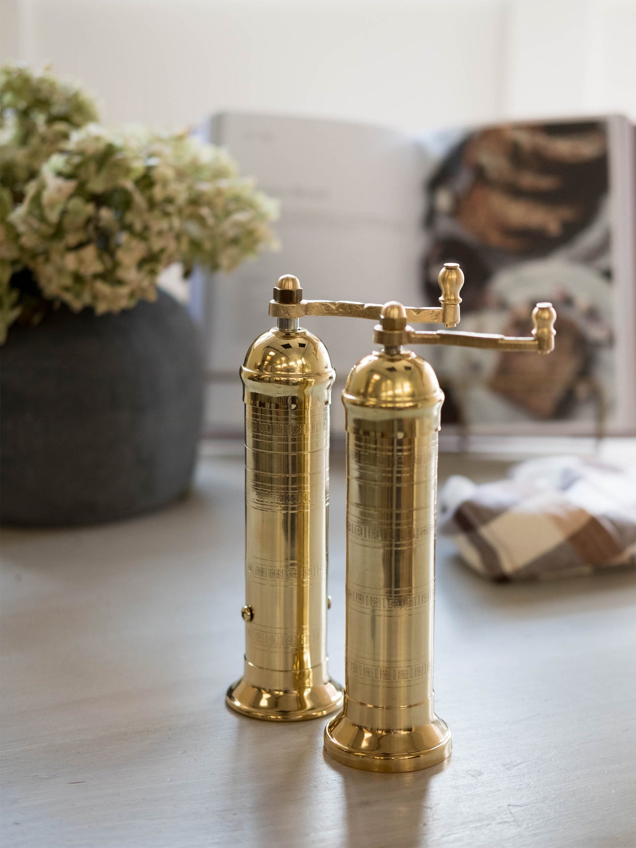 Brass Salt and Pepper Mill Set | Hudson Home