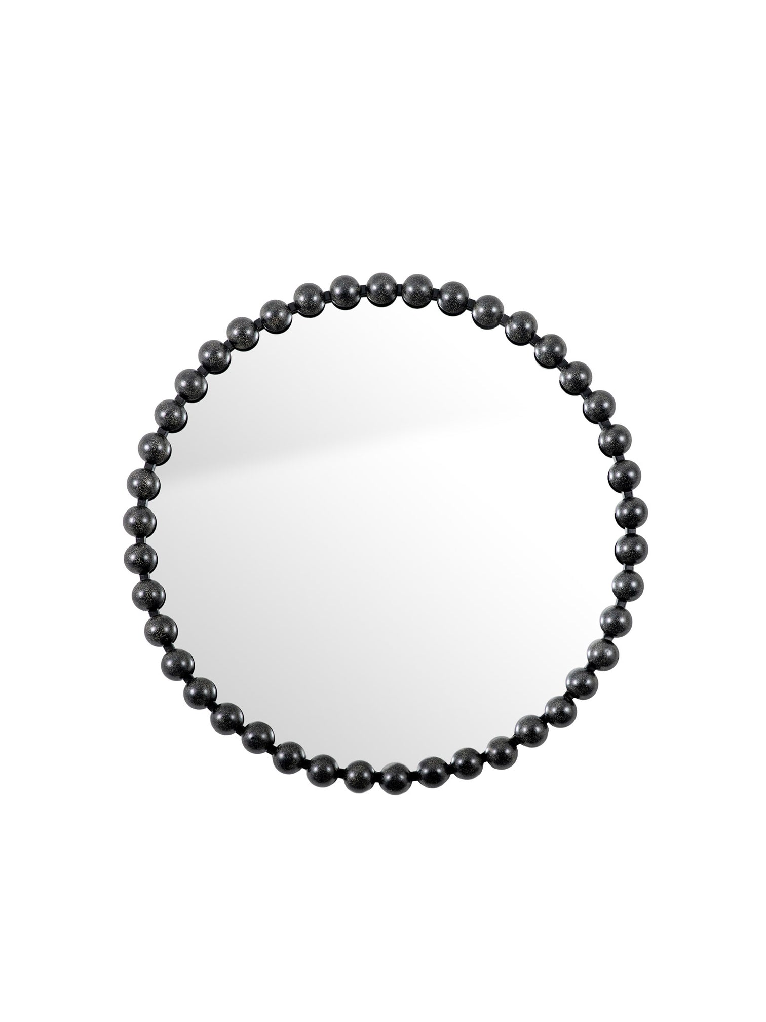Bellagio Black Bobble Round Mirror | Hudson Home